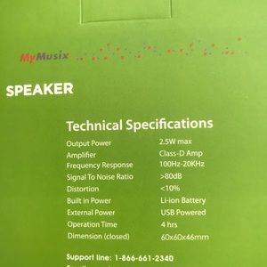 MyMusix | Accessories | My Music Portable Wired Speaker | Poshmark